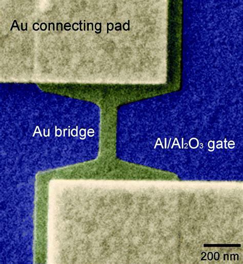 Helium Ion Microscope Image Of A Molecular Transistor Prior To The