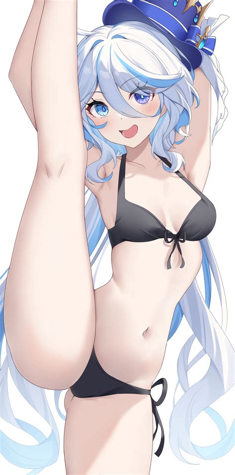Rule 34 1girls Arms Up Bikini Blush Female Flexible Furina Genshin