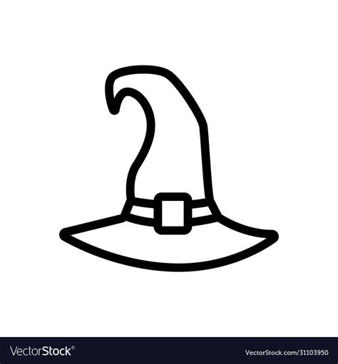 Halloween Witch Outline