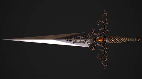 Fantasy Sword 27 With Scabbard 3d Model