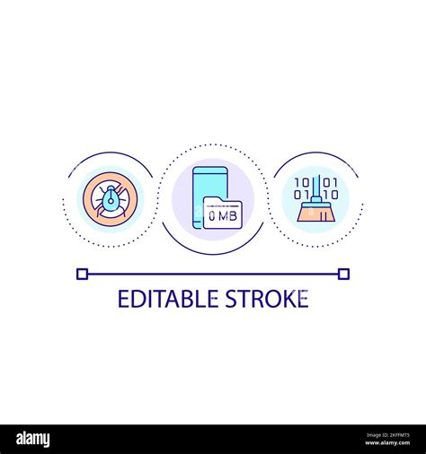 Remove Smartphone Viruses Loop Concept Icon Stock Vector Image And Art Alamy