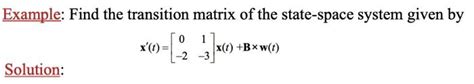 Solved Example Find The Transition Matrix Of The Chegg