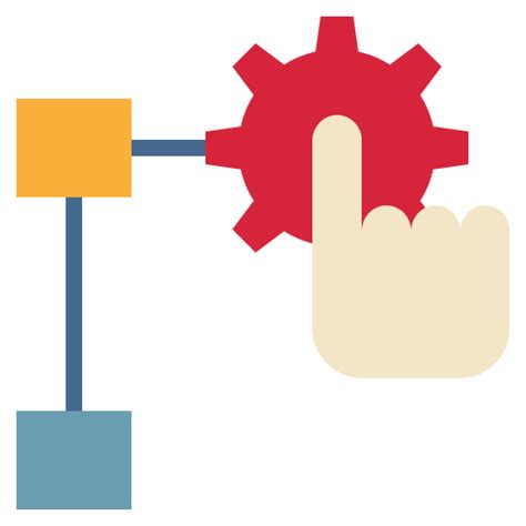 Flow Chart Cog Wheel Management Hand Click Icon Download On Iconfinder