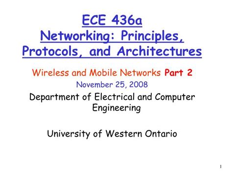 Ppt Ece A Networking Principles Protocols And Architectures