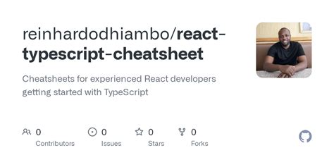 Github Reinhardodhiambo React Typescript Cheatsheet Cheatsheets For Experienced React