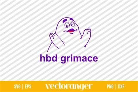 Hbd Grimace Mcdonalds Svg Vectoranger