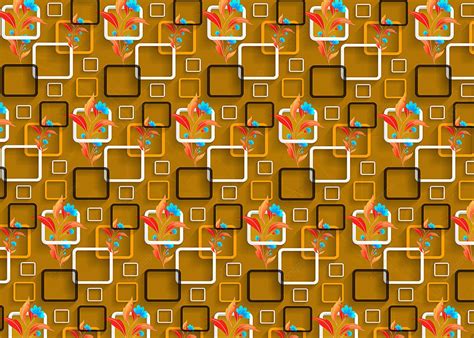 Orange Luxury 3d Trianlge Shape With Flower Home Interior Wall Background Design Luxury 3d