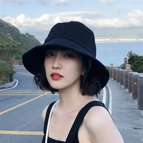 여성용 여름 버킷 모자 크고 넓은 챙 야외용 부드러운 면 단색 태양 모자 휴대용 접이식 파나마 모자 어부 모자