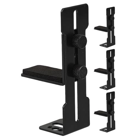 Hemoton 4 Pcs Height Adjustable Rgb Gpu Support Video Card Bracket Black