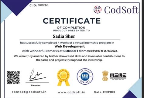 Sadia Sher On Linkedin Codsoft Internship2023 Internship
