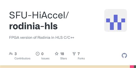 github sfu hiaccel rodinia hls fpga version of rodinia in hls c c