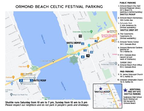 2024 Ormond Beach Celtic Festival Parking Map Ormond Beach Mainstreet