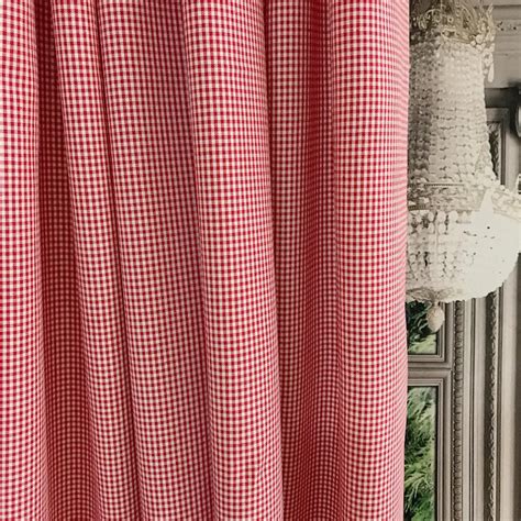 Gingham Curtains Etsy