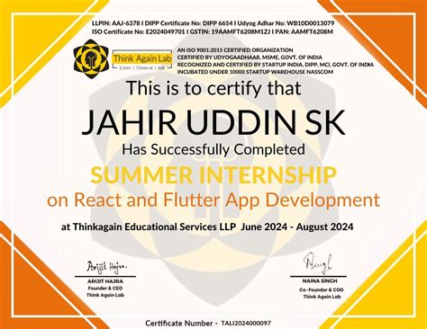 Jahir Uddin Sk On Linkedin React Flutter Appdevelopment Internship Tech Learning Growth