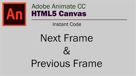 Adobe Animate CC HTML Canvas Next Prev Frame YouTube
