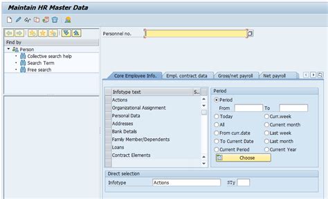 Sap Hr What Is An Infotype Menu Define Infotype Menus