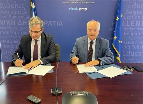 ΥΠΟΥΡΓΕΙΟ ΠΑΙΔΕΙΑΣ ΘΡΗΣΚΕΥΜΑΤΩΝ And ΑΘΛΗΤΙΣΜΟΥ 25 08 2022 Υπογραφή Πρωτοκόλλου Συναντίληψης και