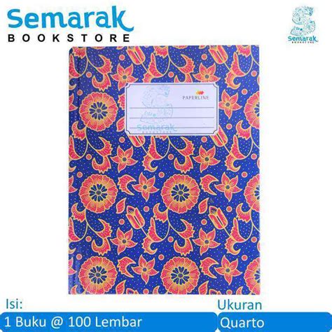 Promo Paperline Hard Cover Buku Tulis Sampul Tebal Quatro [1 Buku 100