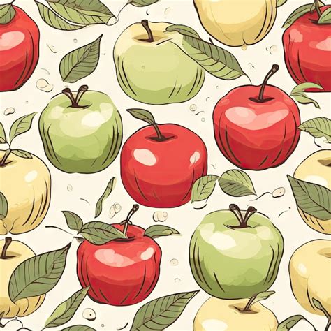 Premium Photo Seamless Pattern Of Apples