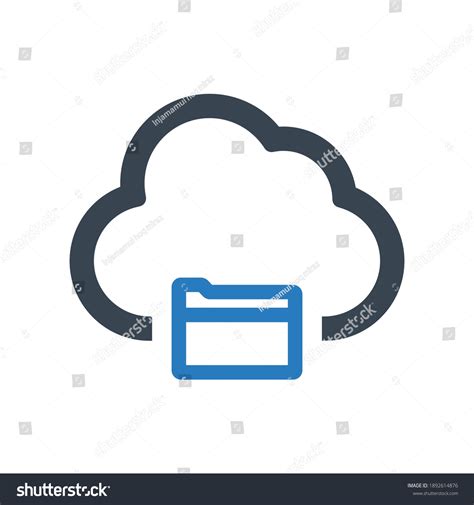 Cloud Folder Iconfilesnetwork Vector Illustration Stock Vector Royalty Free
