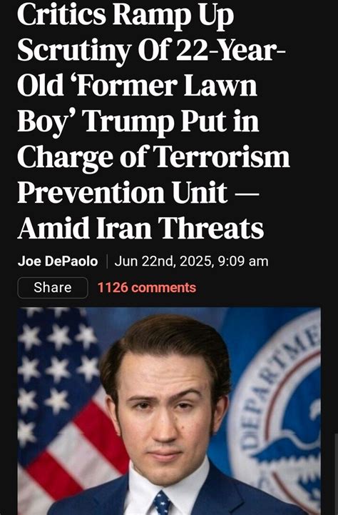 Trumps Choice For Counter Terrorism Chief Raises Eyebrows To Say The