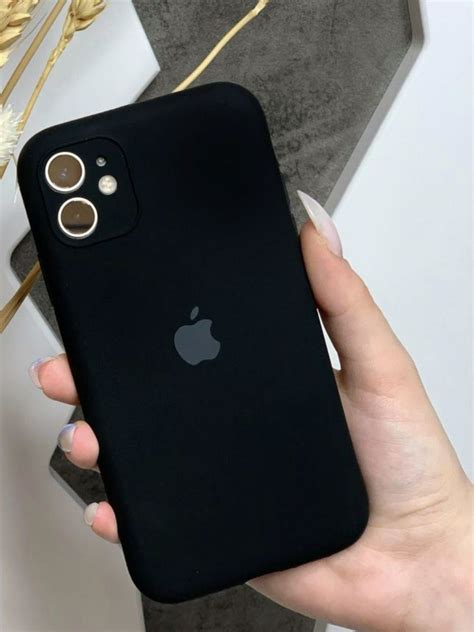 Силиконовый чехол на Айфон 11 с защитой камеры чехол на Iphone 11