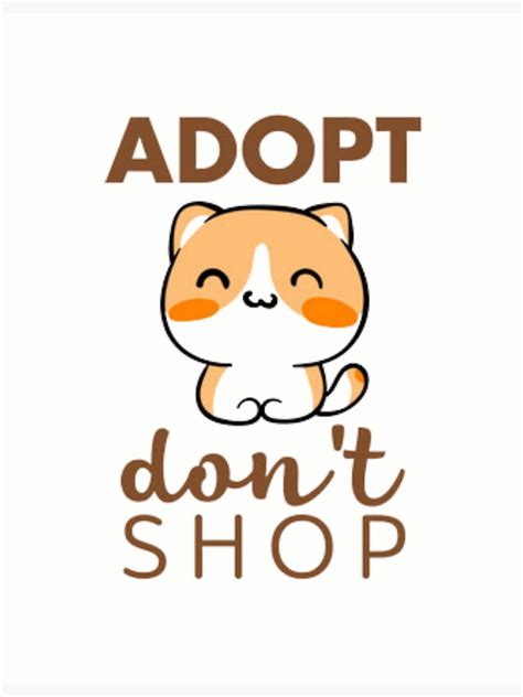 Adopt Dont Shop Sticker For Sale By Potate Inc Redbubble