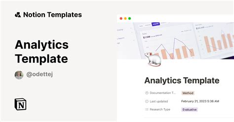 Analytics Template Notion Template