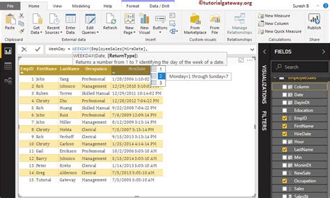 Power Bi Dax Date Functions