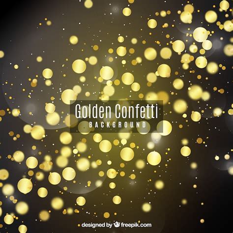 Gouden Confetti Achtergrond Gratis Vector