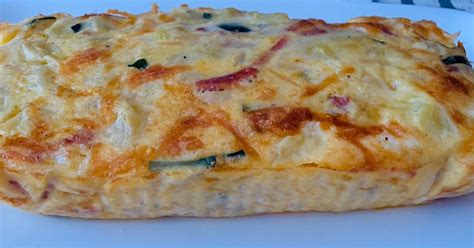 Pastel de calabacín con queso y bacon Receta de carmen navarro izquierdo Cookpad