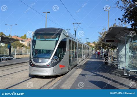 The Jerusalem Light Rail Editorial Photo Image Of City