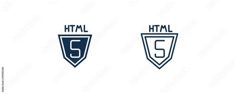 Html Icon Outline And Filled Html Icon From Information Technology