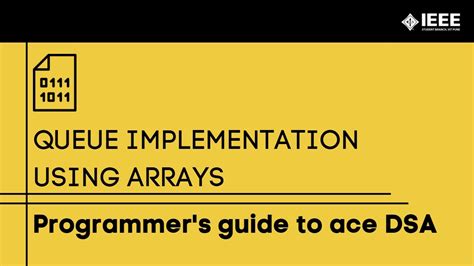 Queue Implementation Using Arrays Youtube