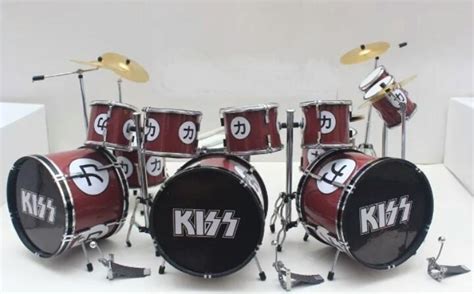 Drum Niniatur Kiss Eric Carr Triple Bass Pefal Musik And Media Alat Di