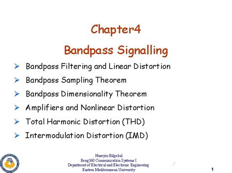 Chapter 4 Bandpass Signalling Bandpass Filtering And Linear