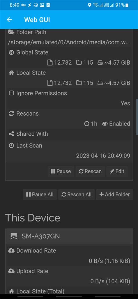 Unable To Sync Whatsapp Folder From Android To Windows Support Syncthing Community Forum