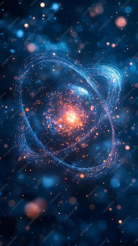 Quantum Particles Computing Ai Nuclear Energy Galactic Illustration Premium Ai Generated Image