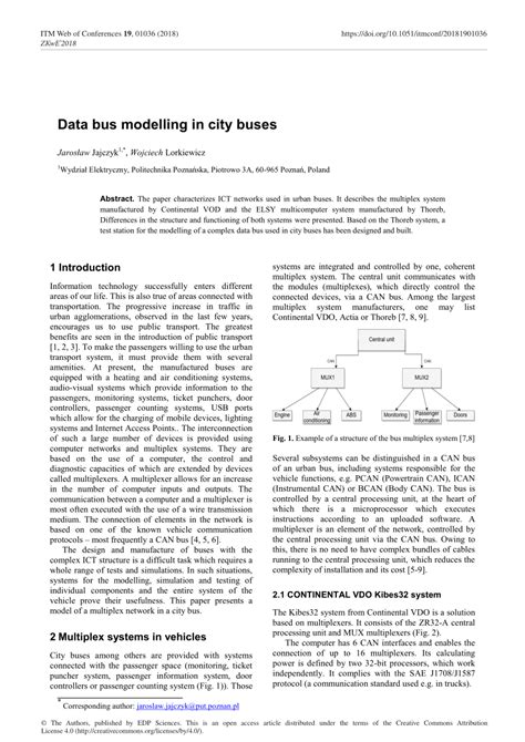 PDF Data Bus Modelling In City Buses