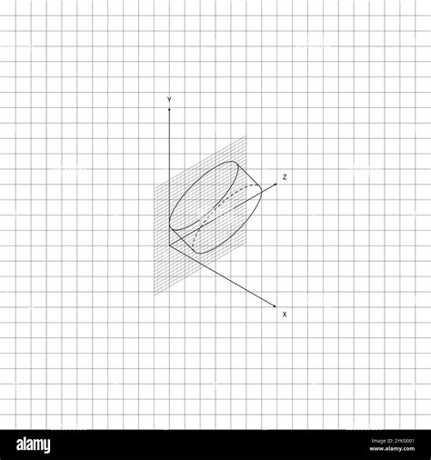 Image Of Flat Cylinder Figure Constructed On A Coordinate Grid On