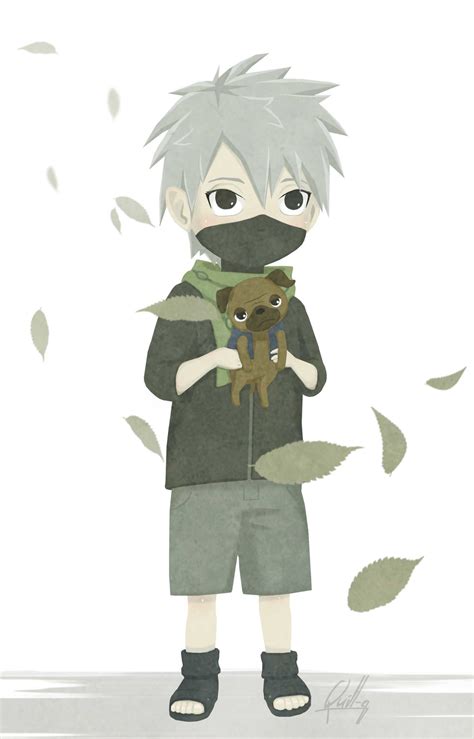 Kakashi Chibi Line Drawing