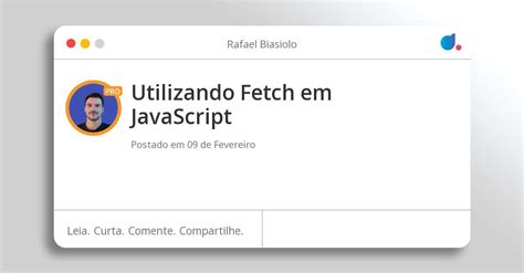 Utilizando Fetch Em Javascript