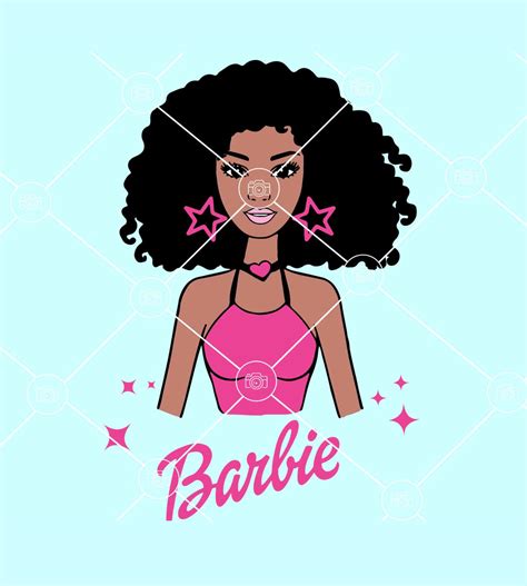 Afro Barbie Svg Barbie Afro Hair Svg Black Barbie Svg Inspire Uplift