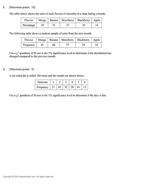 Chi Square Gof Practice Pdf