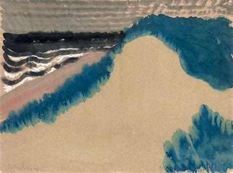Milton Avery Dark Sea Dunes Watercolor Landscape Abstract Landscape