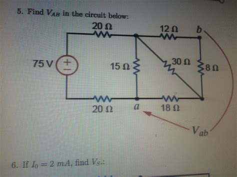 Solved Find V AB In The Circuit Below Chegg Com