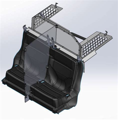 Ford Police Interceptor UV Prisoner Transport System With Center Poly Divider Officer