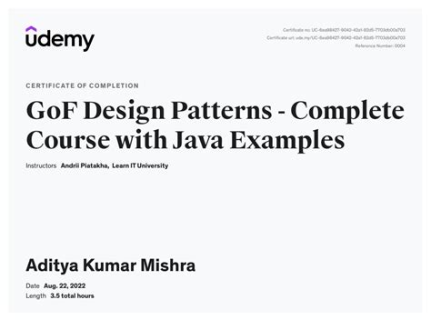 Aditya Kumar Mishra On Linkedin Udemy Course Completion Certificate