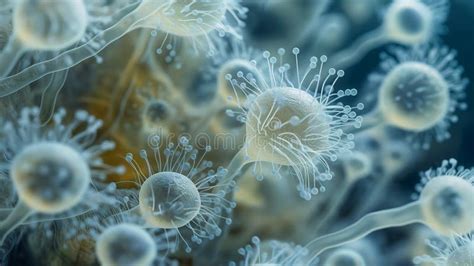 Microscopic View Of Virus Like Particles Stock Illustration Illustration Of Particles