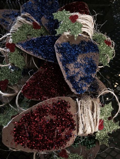 Recycled Ice Cream Box Bulb Ornament